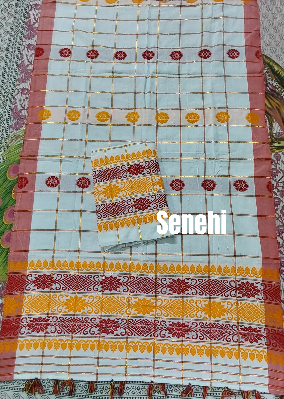 Assamese bua sador mekhela set – senehi